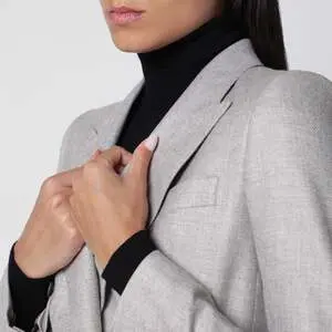 Tagliatore Double-breasted Pearl Jacket In Wool And Cashmere