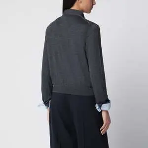 Miu Miu Anthracite Wool Cardigan