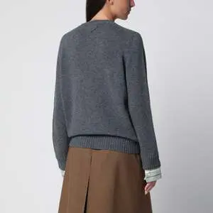 Prada Slate Wool And Cashmere Sweater