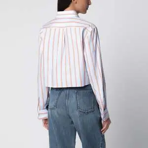 JW Anderson Cropped Striped Cotton Shirt