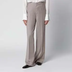 Tagliatore Double-breasted Taupe Suit In Wool And Cashmere