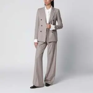 Tagliatore Double-breasted Wool And Cashmere Suit - Beige