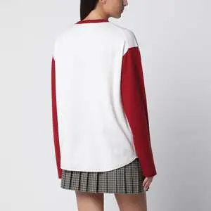 Guest In Residence Cashmere Baseball Crew Neck Sweater - Multicolor