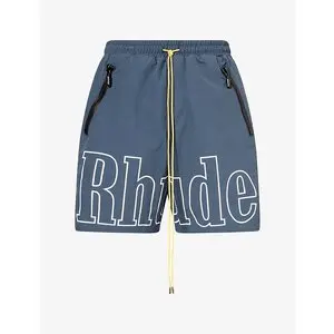 Rhude Logo Ripstop Nylon Shorts - Navy