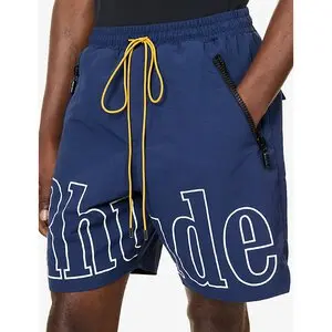 Rhude Logo Ripstop Nylon Shorts - Navy