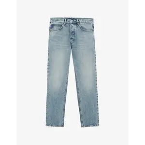 Hugo Faded Tapered-leg Stretch-denim Jeans - Medium Blue