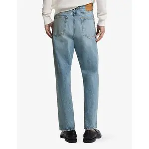 Hugo Faded Tapered-leg Stretch-denim Jeans - Medium Blue