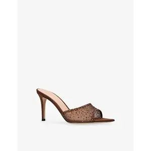 GIANVITO ROSSI Rania 85 Mesh Heeled Mules