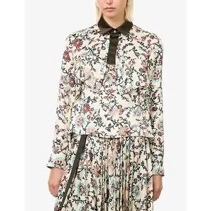 Sacai Overlay-panel Floral Satin Shirt