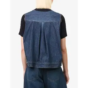 Sacai Short-sleeve Cable Knit Top