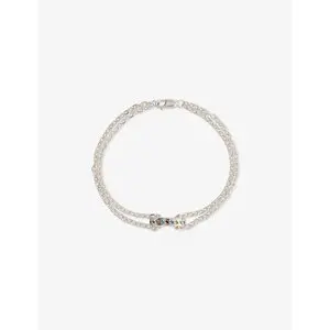 TWOJEYS Enamel Multi Icon Sterling- Bracelet - Silver