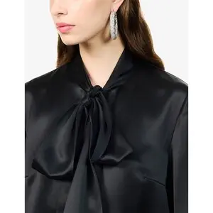 Huishan Zhang Draped Satin Blouse