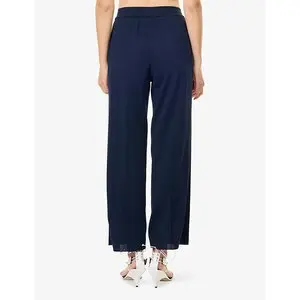 CFCL Soft Milan Semi Wide-leg Knitted Trousers - Navy