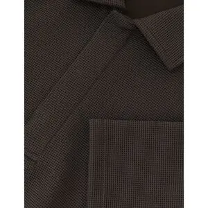 REISS Reed Micro-waffle Short-sleeve Stretch-jersey Polo - Brown