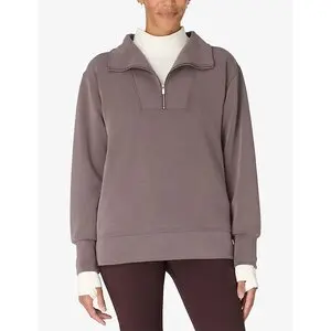 Sweaty Betty Half-zip Longline Jersey Sweatshirt