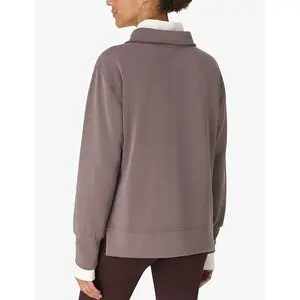 Sweaty Betty Half-zip Longline Jersey Sweatshirt