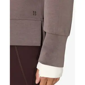 Sweaty Betty Half-zip Longline Jersey Sweatshirt