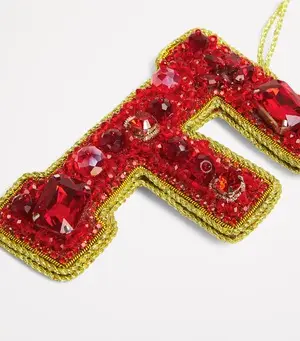 Tinker Tailor Embellished F Tree Decoration
