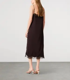 Maje Lace-trim Midi Dress