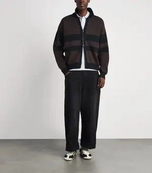 Fred Perry Cotton Stripe Zip-up Cardigan