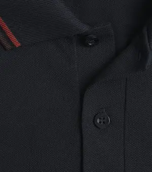 Fred Perry Cotton Twin Tipped Polo Shirt - Navy