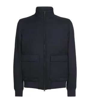 Herno Wool Harrington Jacket - Navy