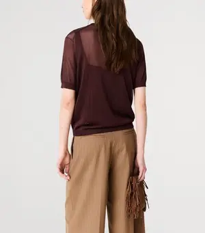 Maje Knit T-shirt And Cami Top Set