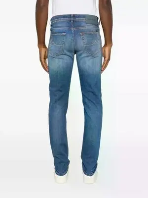 Jacob Cohen Faded-effect Logo-patch Jeans