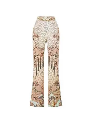 Camilla Aranjuez Animalia Crystal-embellished Flared Trousers