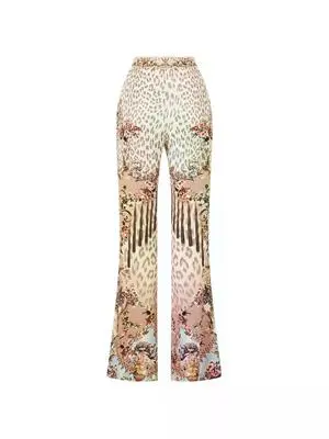Camilla Aranjuez Animalia Crystal-embellished Flared Trousers