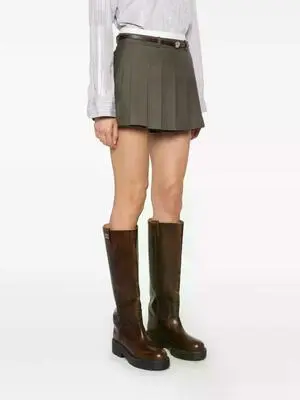Maje Pleated Belted Shorts