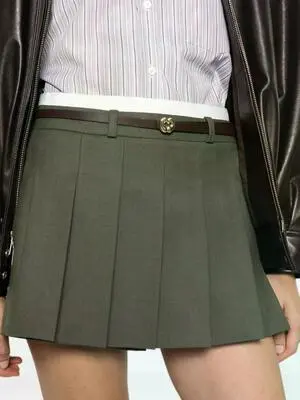 Maje Pleated Belted Shorts