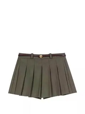 Maje Pleated Belted Shorts