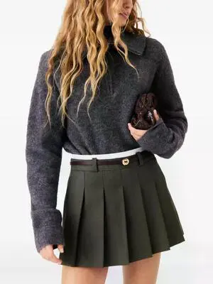 Maje Pleated Belted Shorts