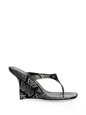 Jeffrey Campbell Romee Snakeskin-effect Wedge Sandals