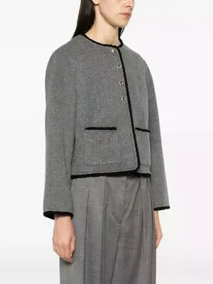 Maje Gardenia Braid-trim Single-breasted Jacket