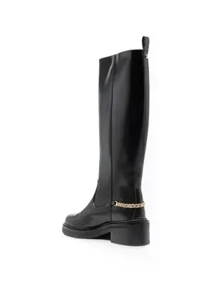 Maje Heitor Round-toe Chain-detail Boots