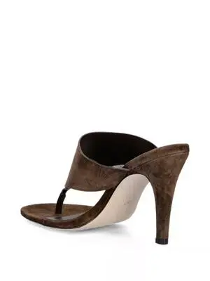 Jeffrey Campbell Marilla Suede Thong-strap Sandals - Brown