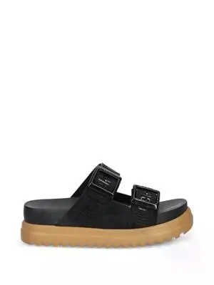 Melissa Cozy M Lover Slides With Buckle Fastening And Logo Print - Black