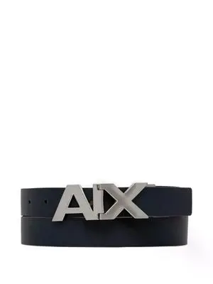 Armani Exchange Reversible Logo-buckle Belt - Blue