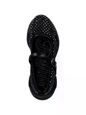 BUFFALO Binary Ballerina Glam Crystal-embellished Ballet Flats