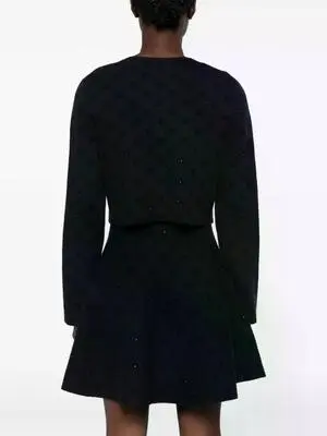 Maje Sequin-embellished Pointelle-knit Cardigan