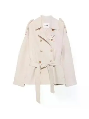 Maje Germain Double-breasted Belted Coat