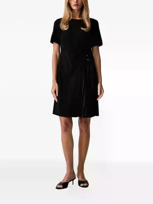 Dkny Pleated Buckle-detail Mini Dress