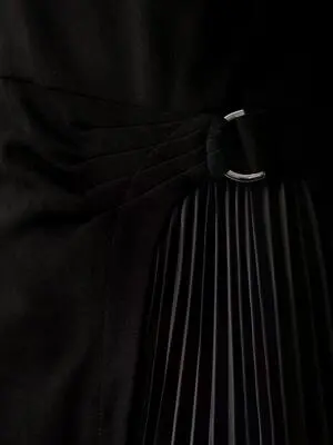 Dkny Pleated Buckle-detail Mini Dress