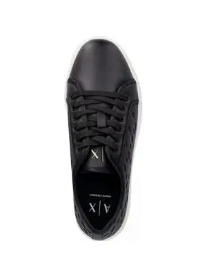 Armani Exchange Logo Debossed Platform Sneakers