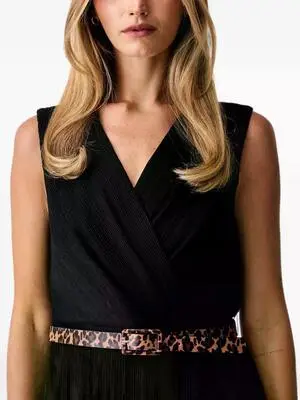 Dkny Belted Plissé Mini Dress