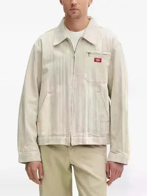 Dickies Hickory Striped Zip-up Jacket - Neutrals