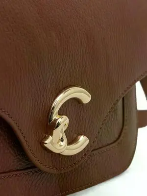 COCCINELLE Logo-plaque Pebbled Shoulder Bag