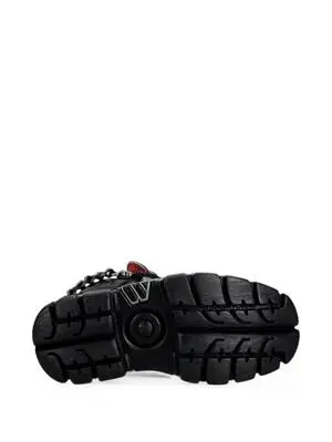 NEW ROCK Metallic Platform Chain-link Boots